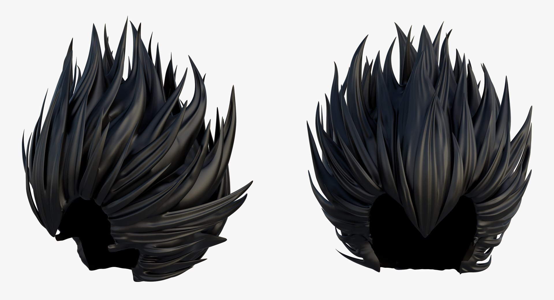 3D Wig Super Saiyan - TurboSquid 1409571