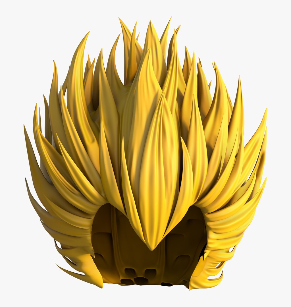 3D Wig Super Saiyan - TurboSquid 1409571