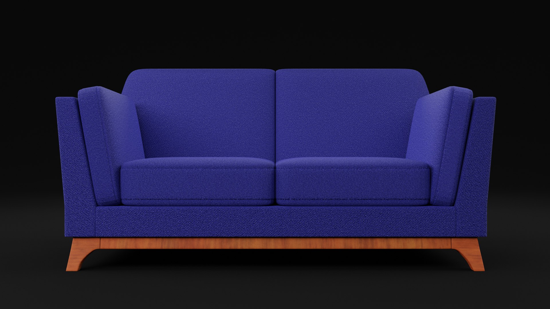 3D Boston 2 Seater Sofa Blue Color Model - TurboSquid 2105051