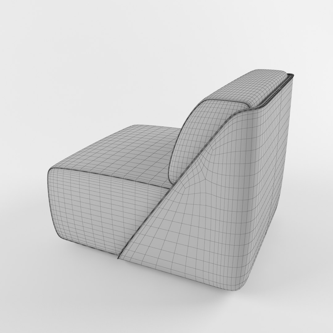 Alivar Lagoon Armchair Lounge Chair 3d Model