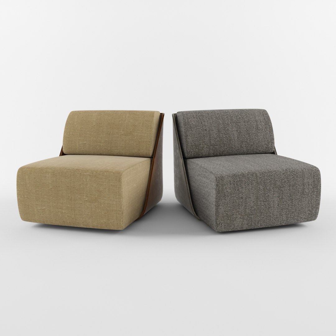 Alivar Lagoon Armchair Lounge Chair 3d Model
