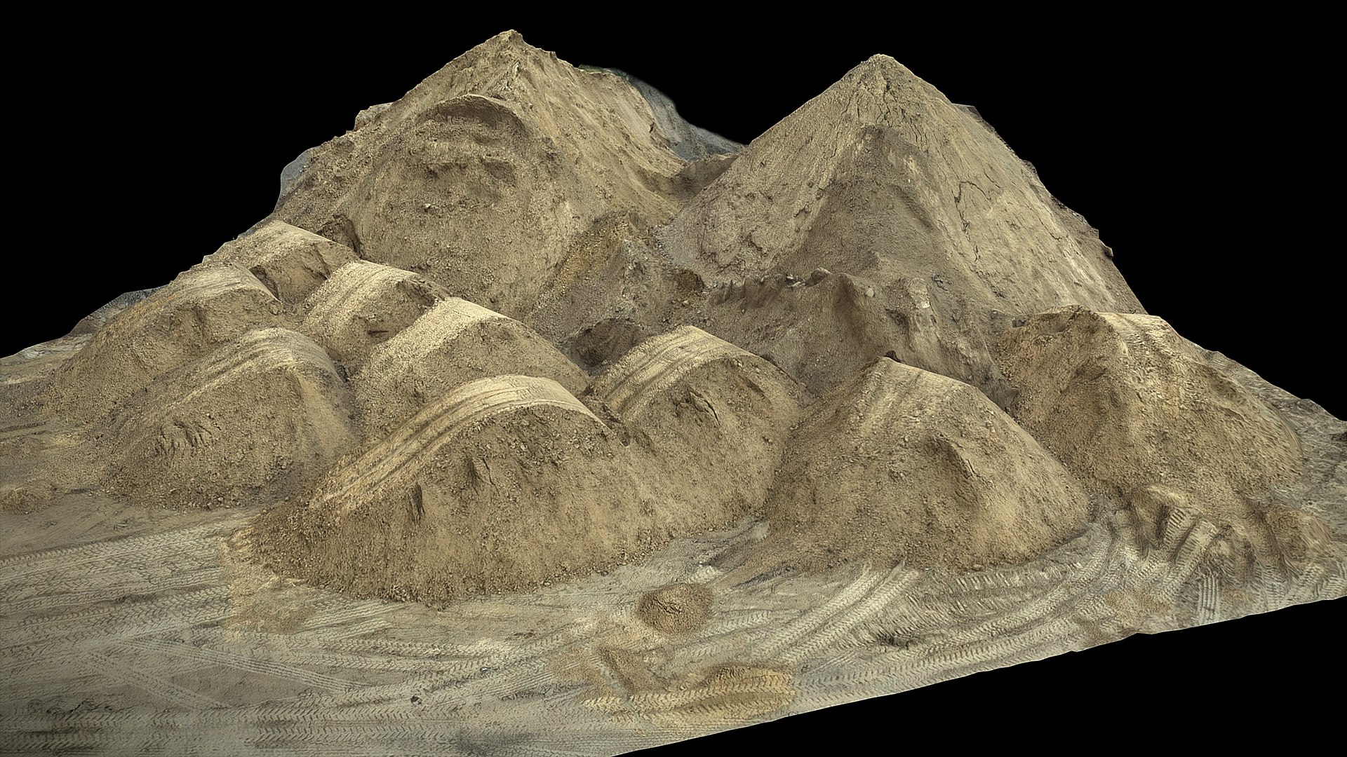 3D Sand Piles Construction Site Ground Photogrammetry - TurboSquid 2274889