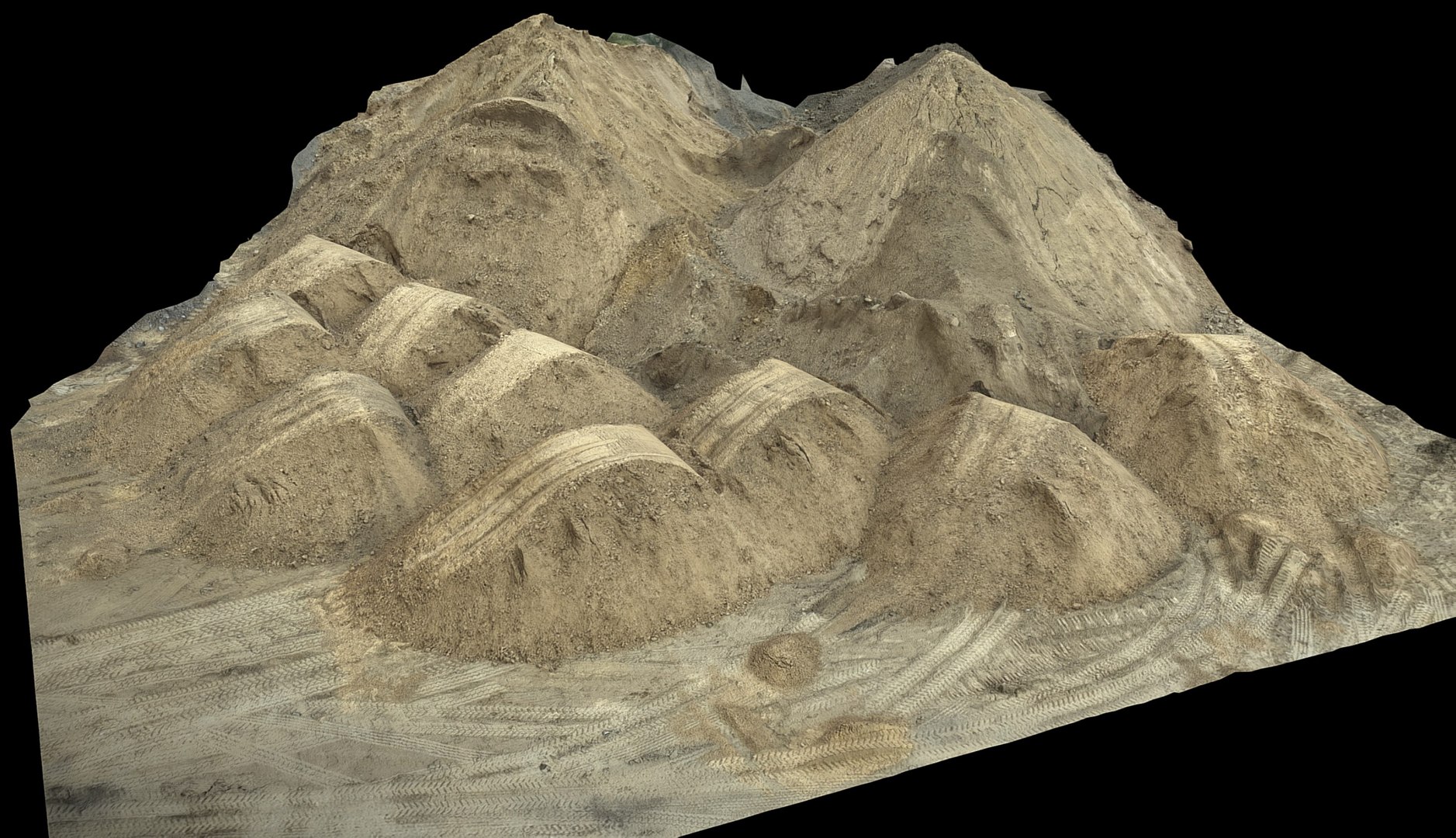 3D Sand Piles Construction Site Ground Photogrammetry - TurboSquid 2274889