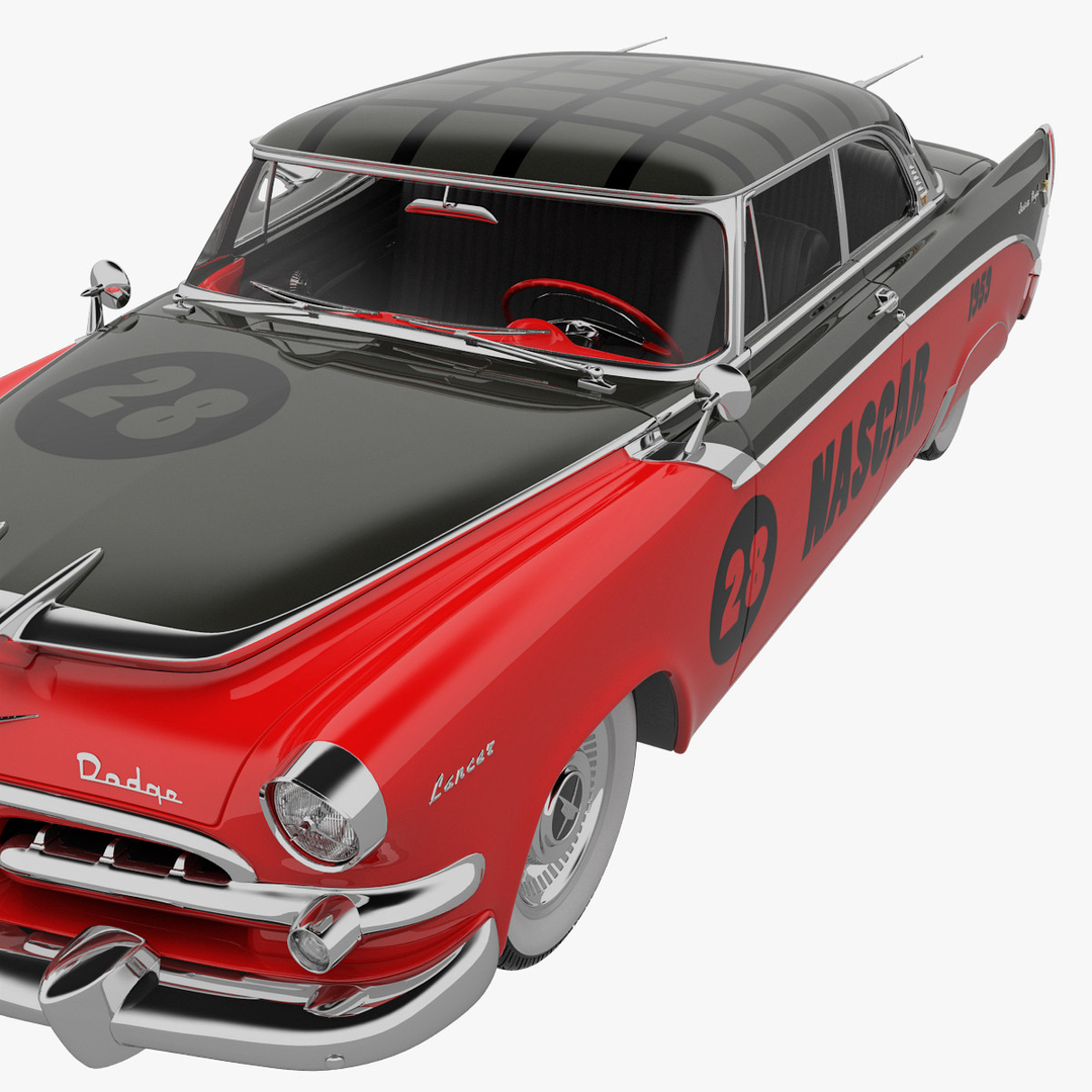 3d model of retro racing cars
