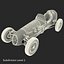 3d Model Of Retro Racing Cars