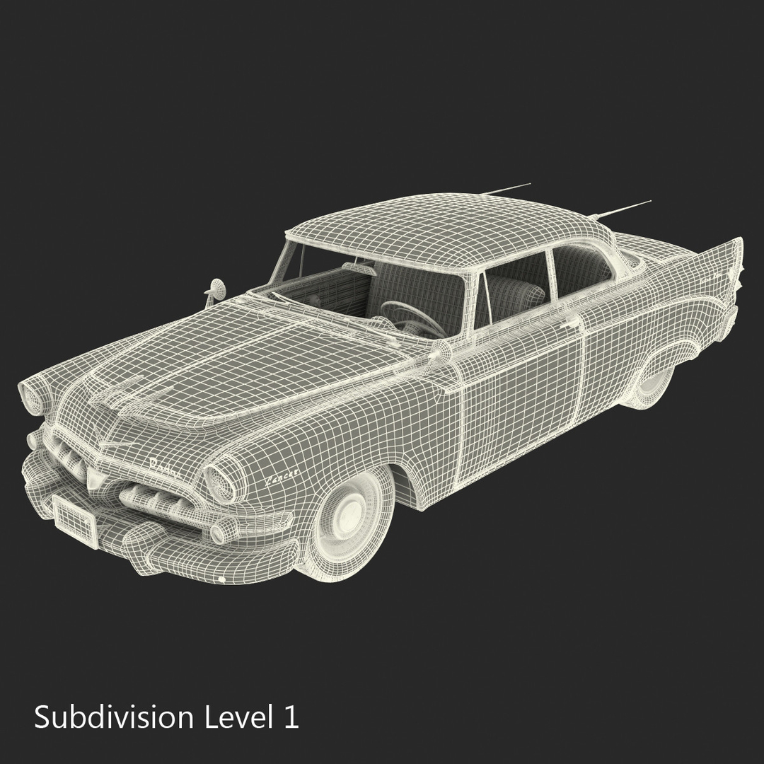 3d model of retro racing cars