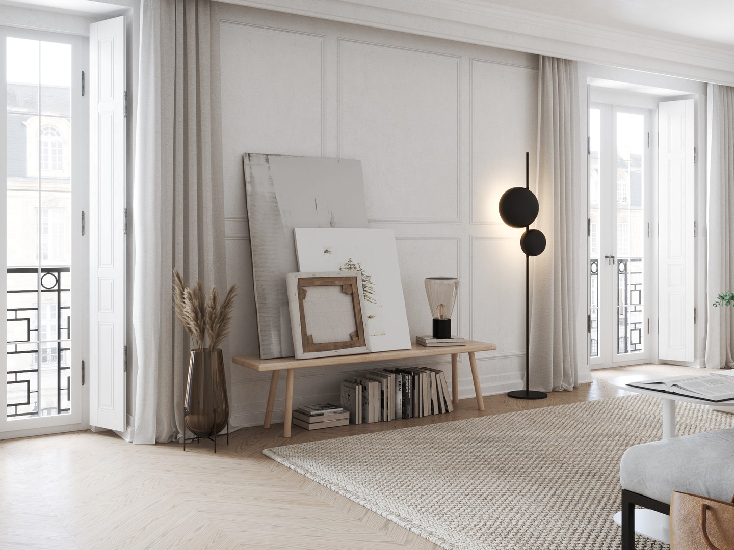 3D Eclectic Apartment Interior Scene For Cinema 4D And Corona Renderer ...