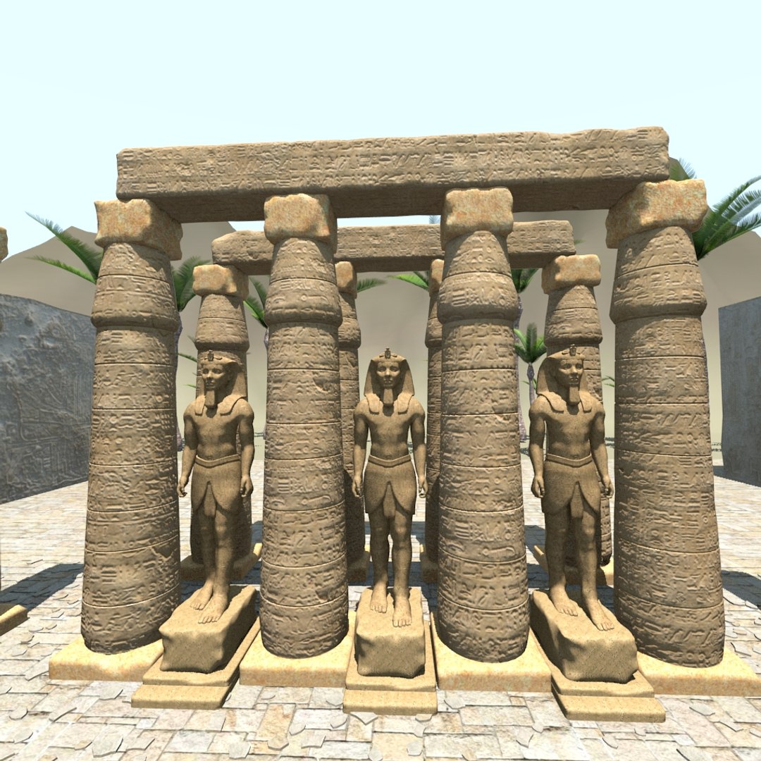 Egyptian Temple 3d Model