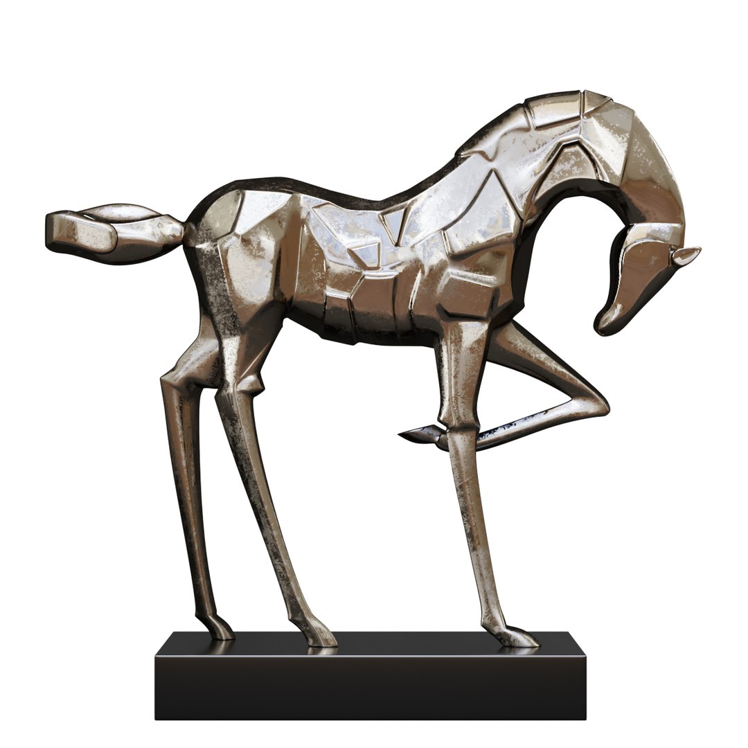 3D Horses Sculptures Set Model - TurboSquid 1576815