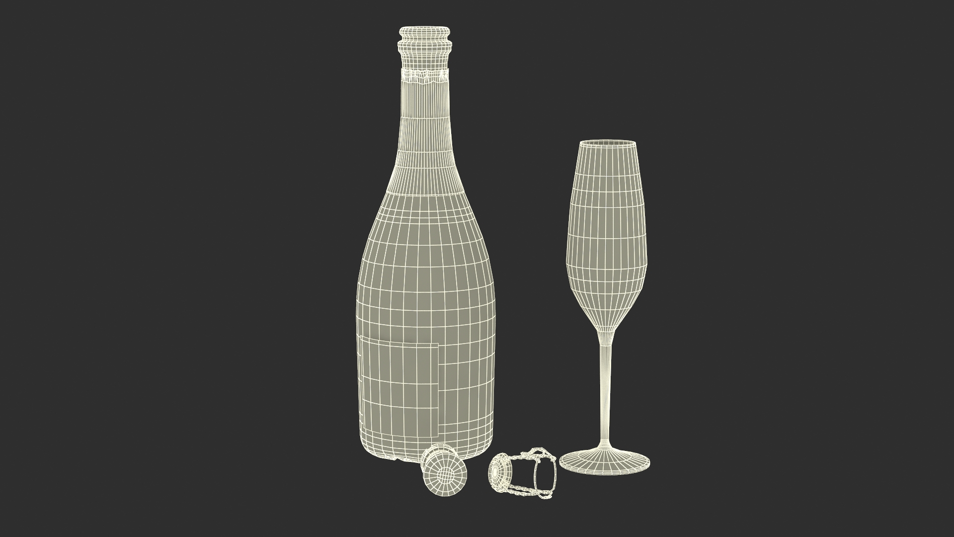 3D Model Freixenet Prosecco Sparkling Wine And Glass - TurboSquid 2297129