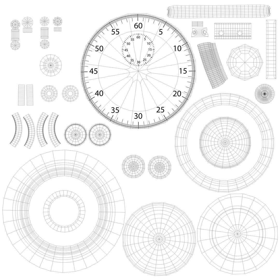 3D Stopwatch Low-poly - TurboSquid 2081386