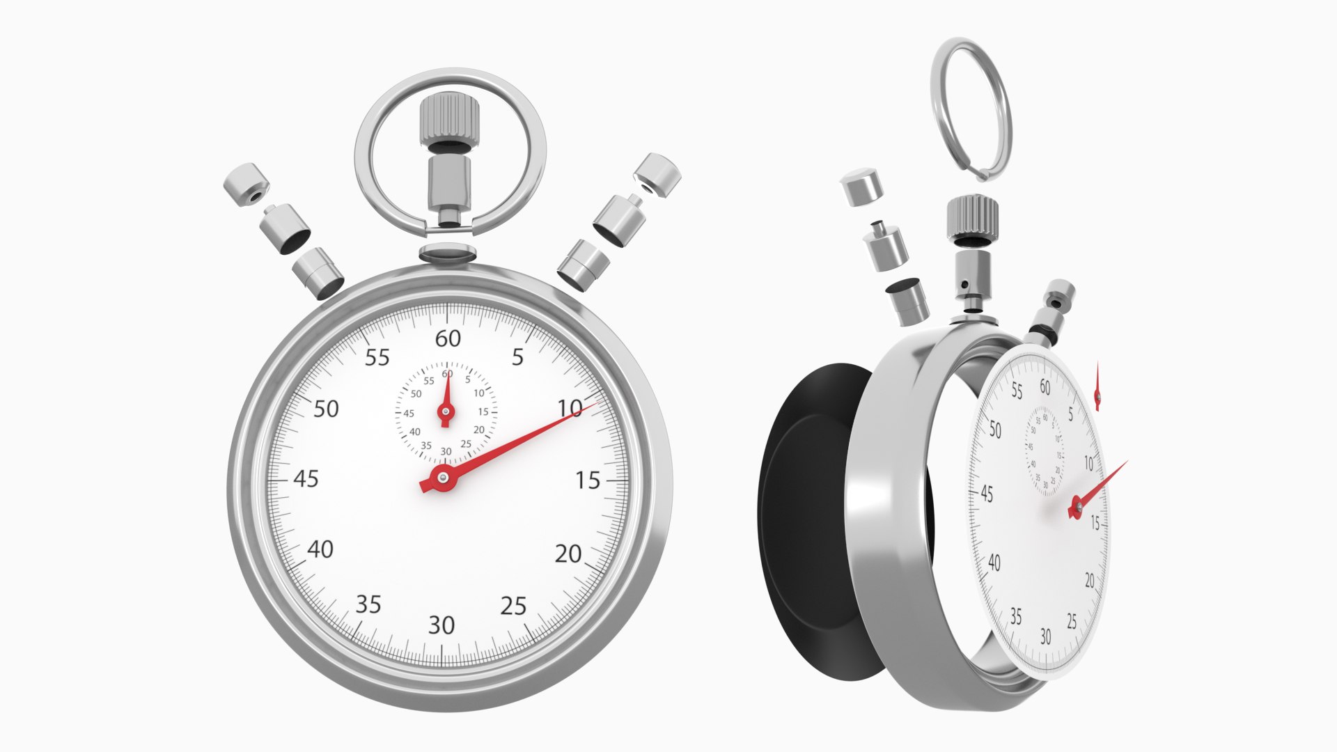 3D Stopwatch Low-poly - TurboSquid 2081386