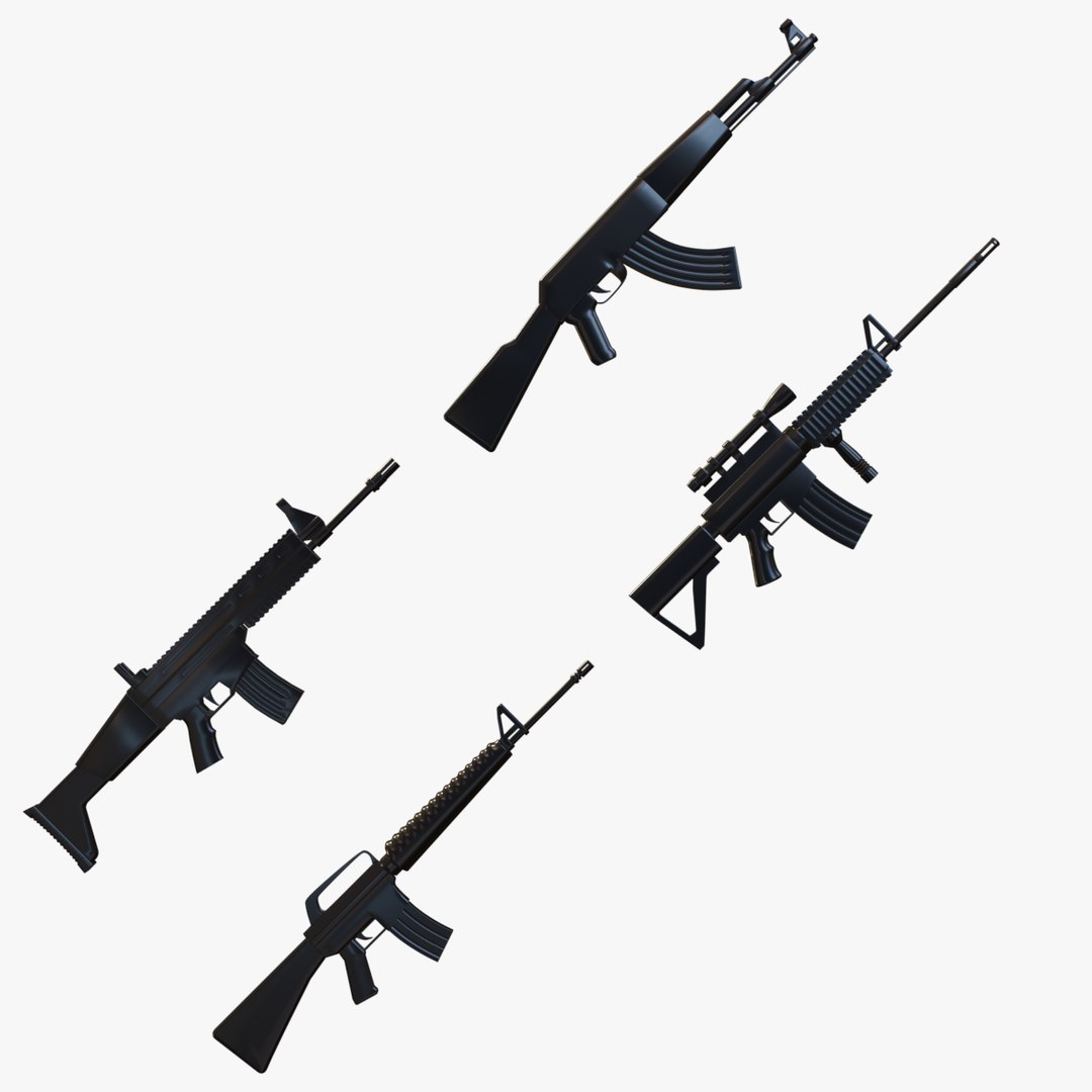 Simple Rifle Guns Collection 3D - TurboSquid 2275208