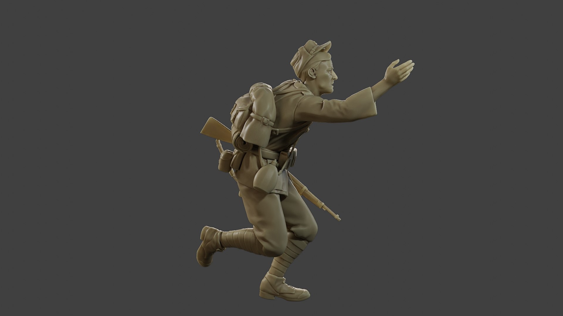3D Italian soldier Run ww2 IT10 - TurboSquid 2171069
