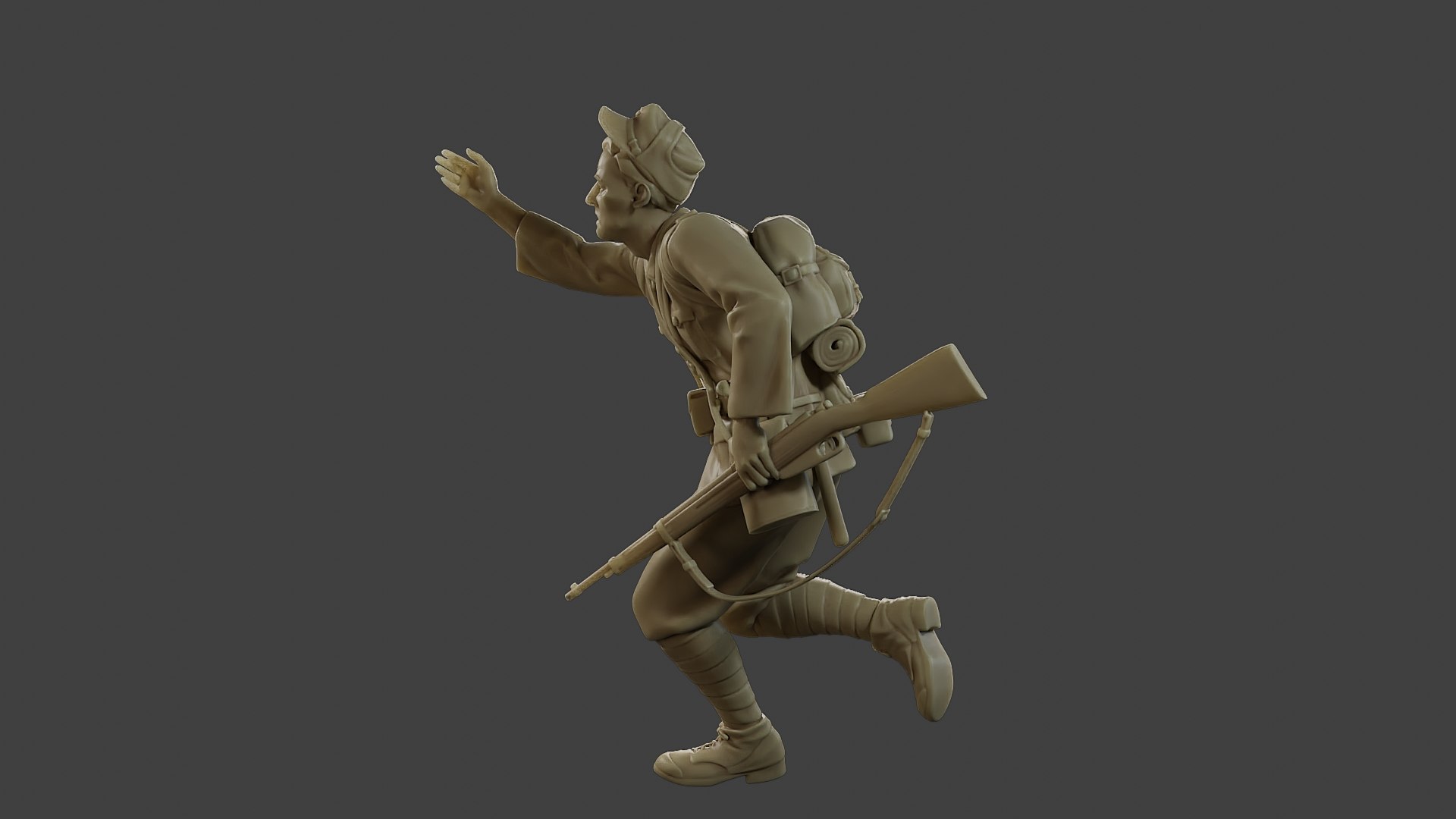 3D Italian Soldier Run Ww2 IT10 - TurboSquid 2171069
