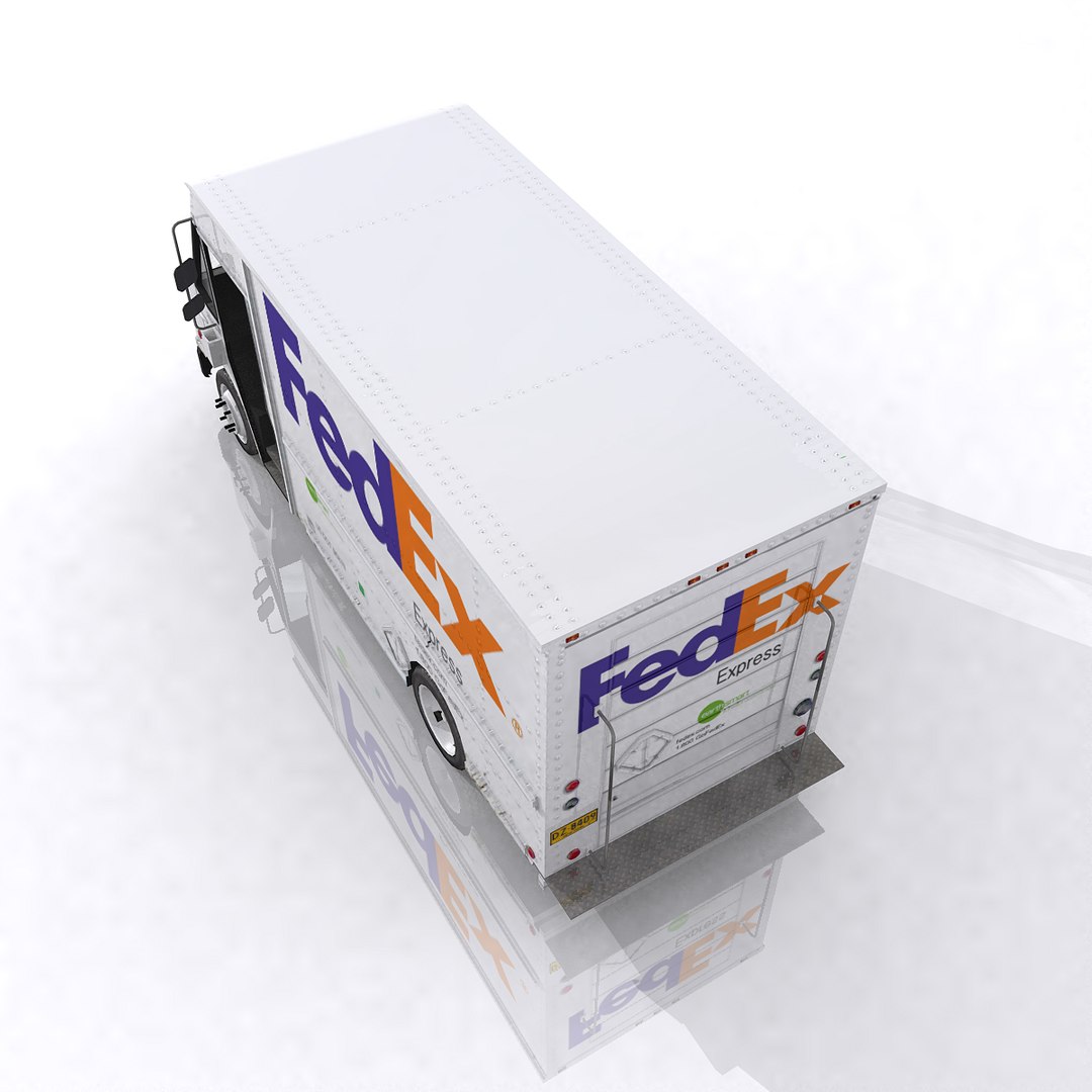 Photorealistic Post Truck 3d Model