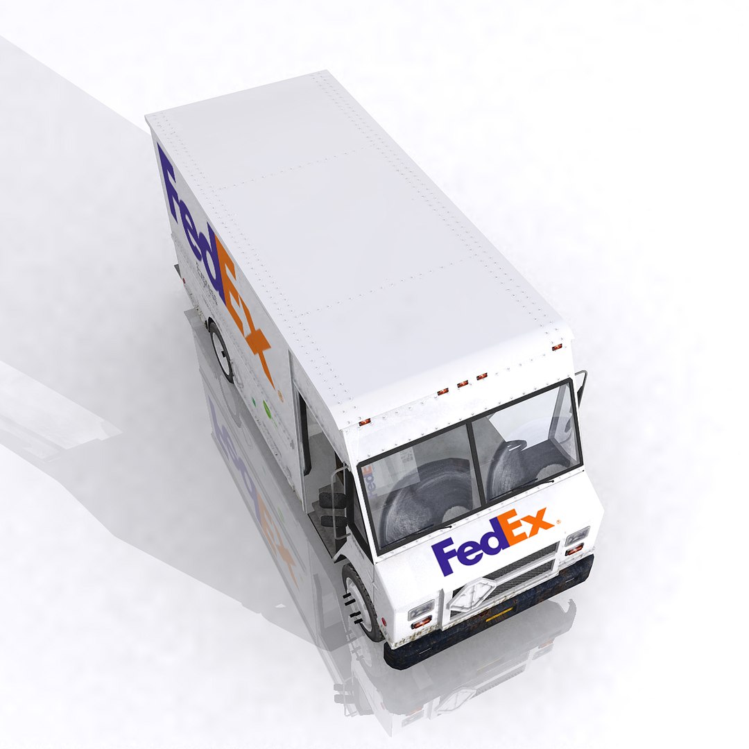 Photorealistic Post Truck 3d Model
