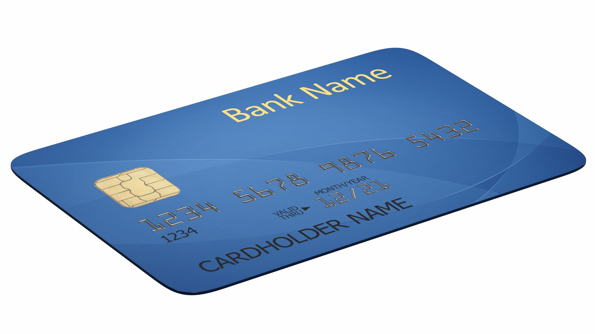 3D Credit Card Mockup Model - TurboSquid 2045394