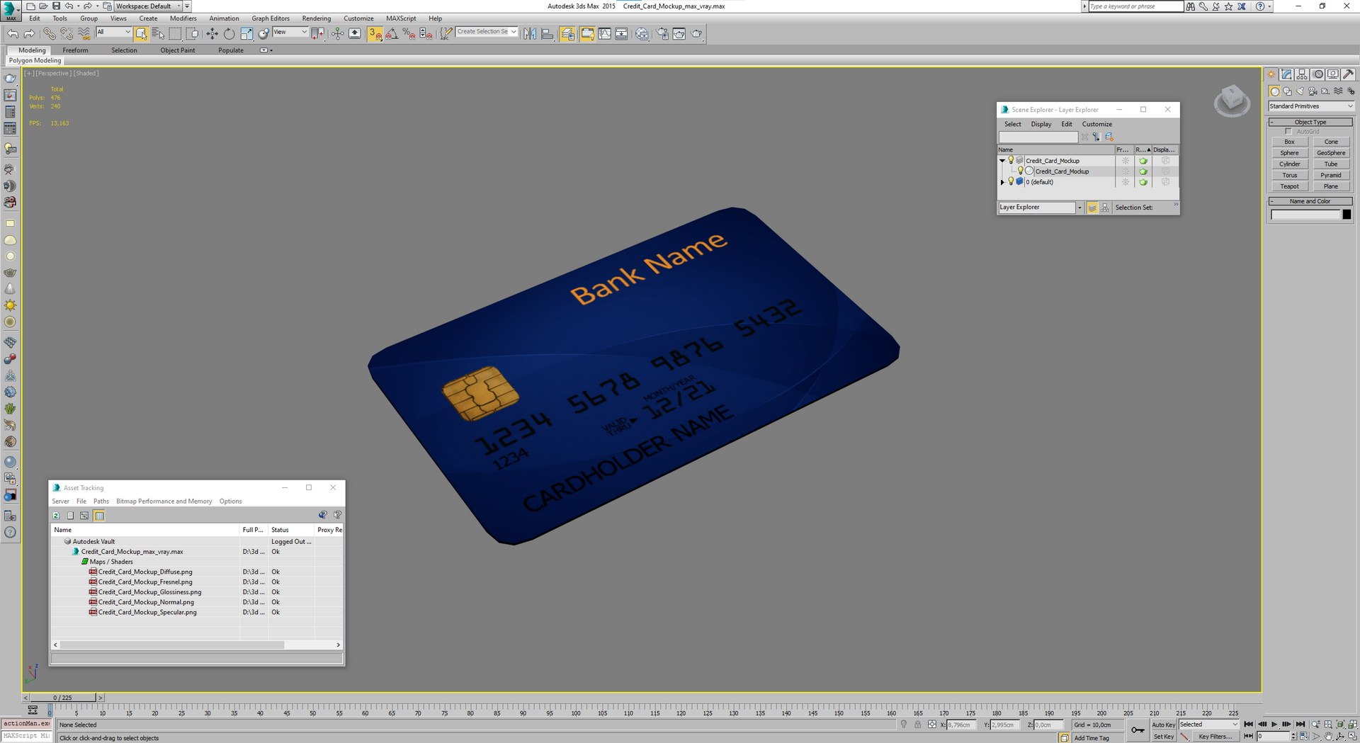 3D Credit Card Mockup Model - TurboSquid 2045394