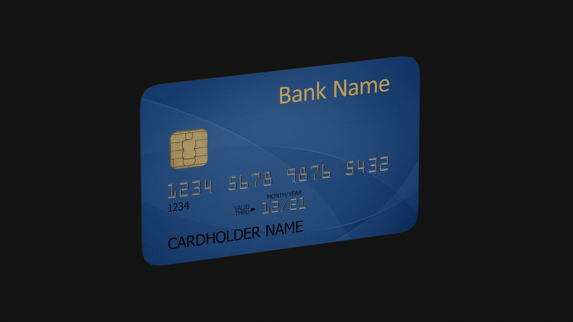 3D Credit Card Mockup Model - TurboSquid 2045394