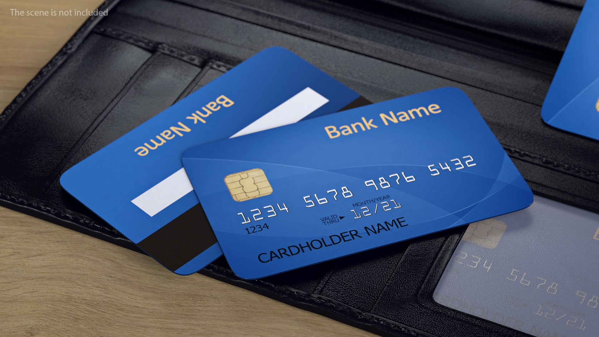 3D Credit Card Mockup Model - TurboSquid 2045394