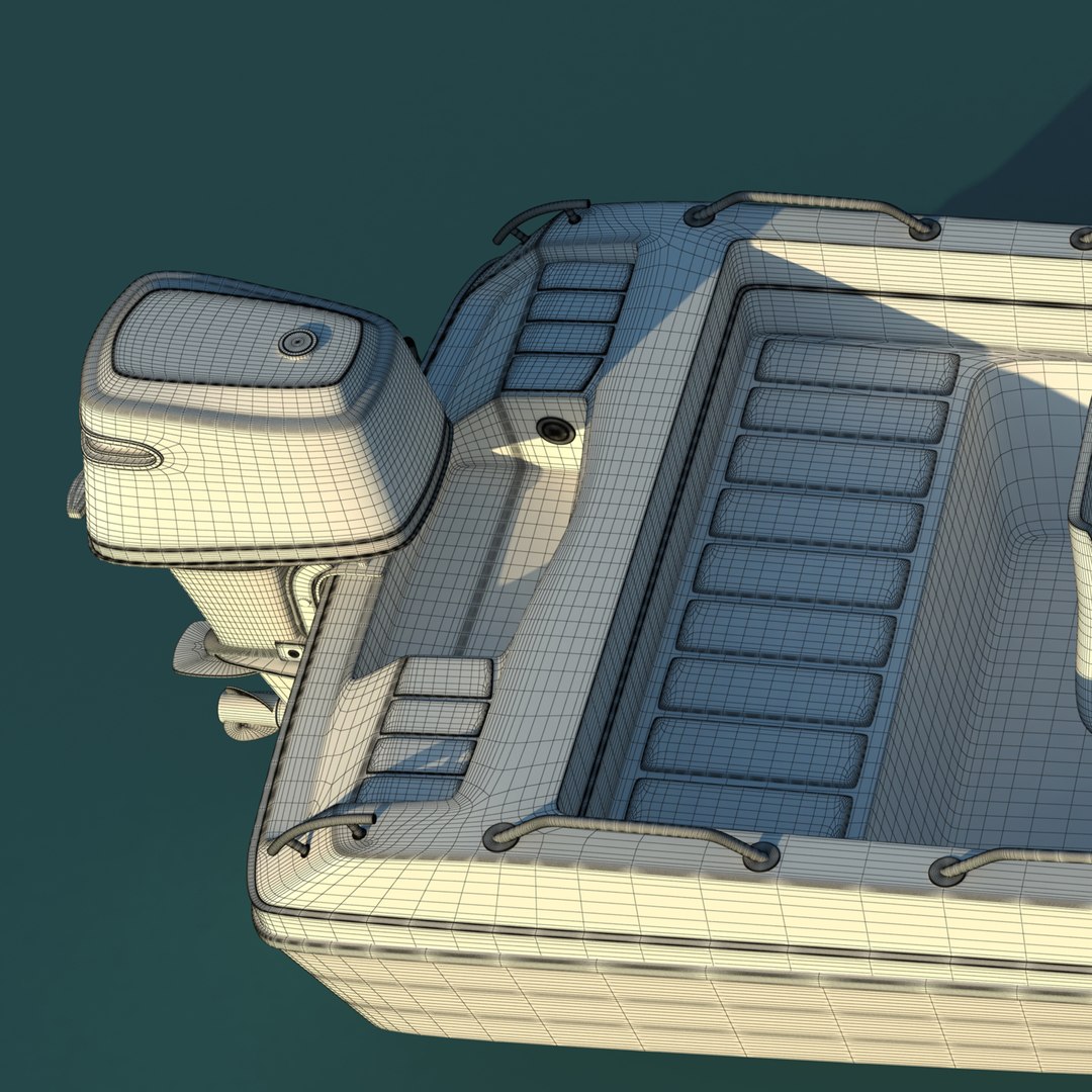 Boat Motorboat Motor 3d Model