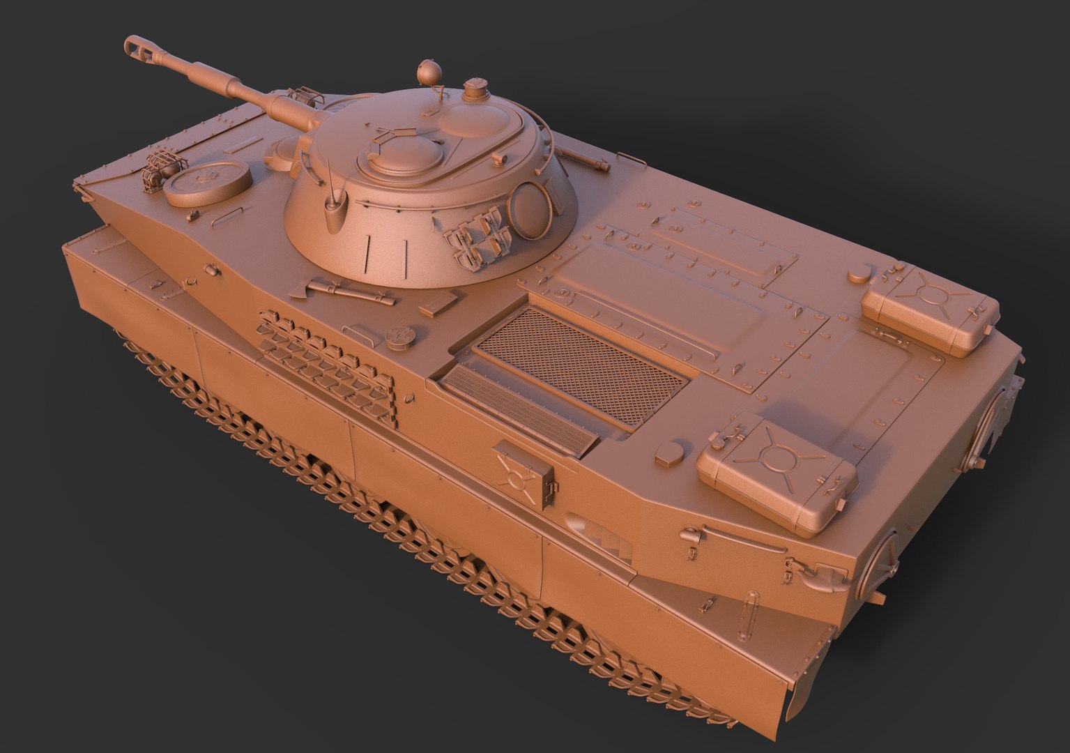 Soviet Tank PT 76 3D Model - TurboSquid 1792362