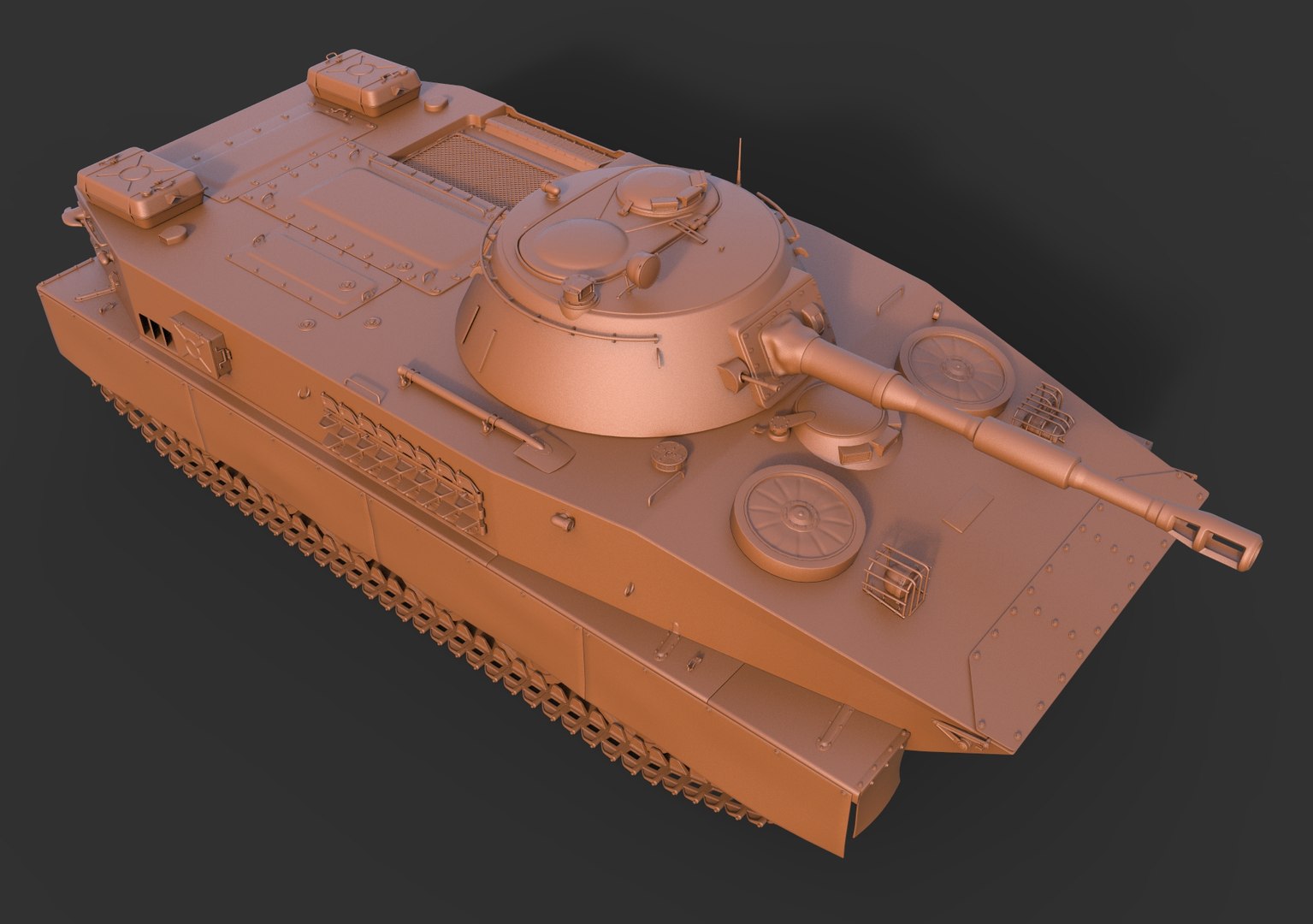 Soviet Tank PT 76 3D Model - TurboSquid 1792362