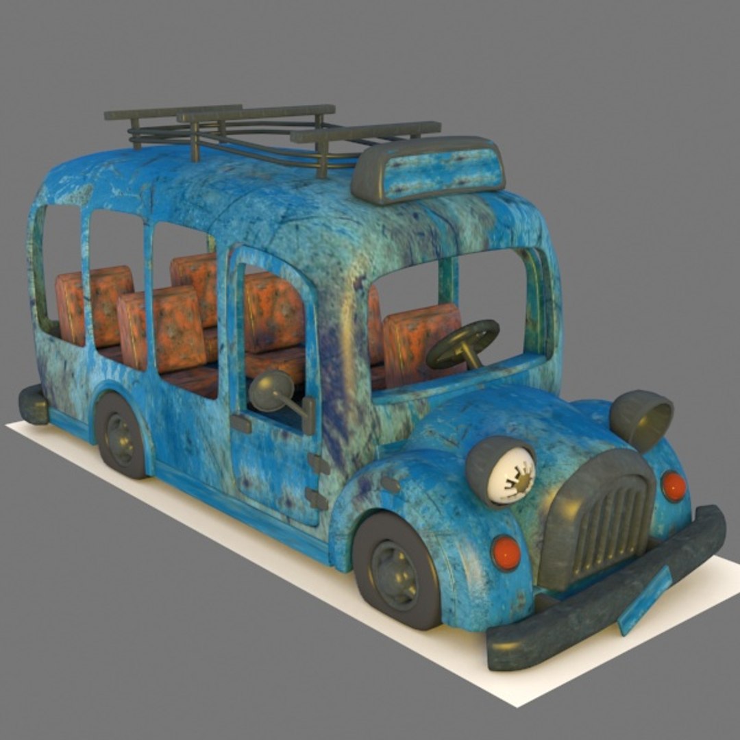 Wrecked Minibus Bus 3D Model - TurboSquid 1514880