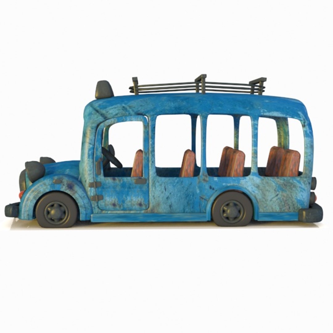 Wrecked Minibus Bus 3D Model - TurboSquid 1514880