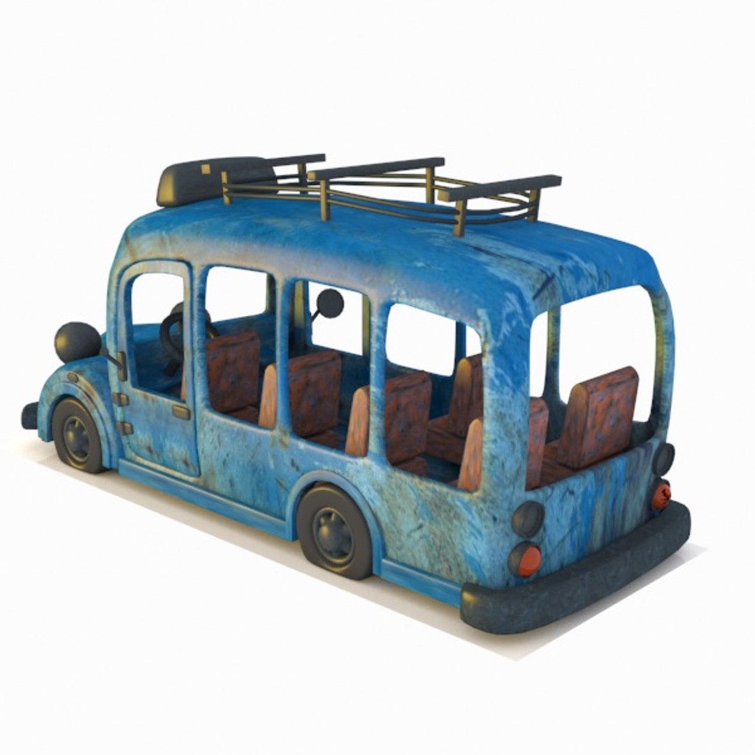 Wrecked Minibus Bus 3D Model - TurboSquid 1514880