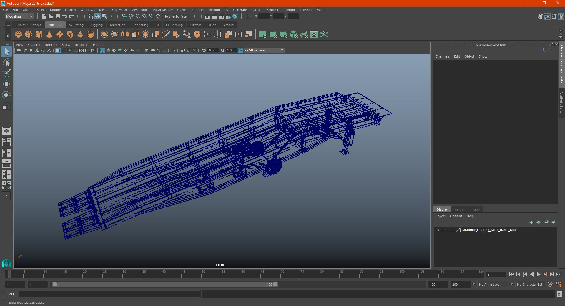 3D Mobile Loading Dock Ramp Blue - TurboSquid 1723636