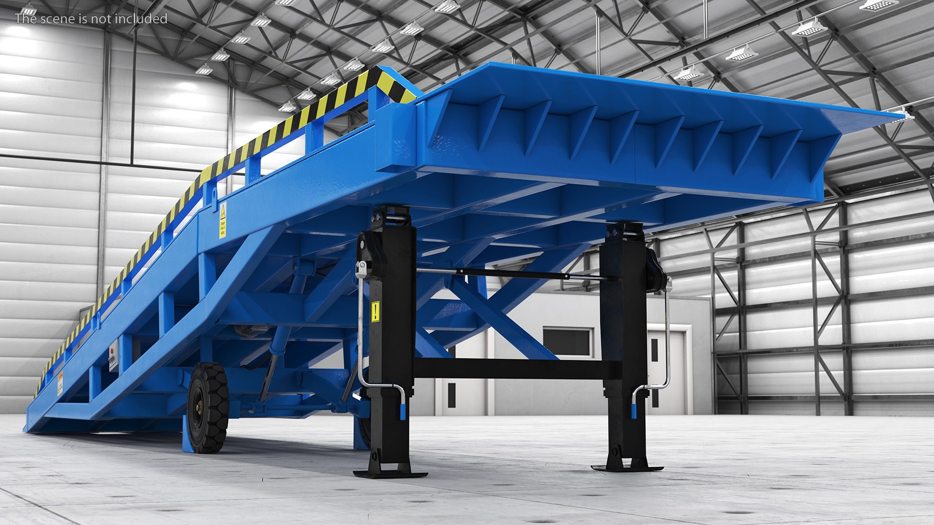 3D Mobile Loading Dock Ramp Blue - TurboSquid 1723636