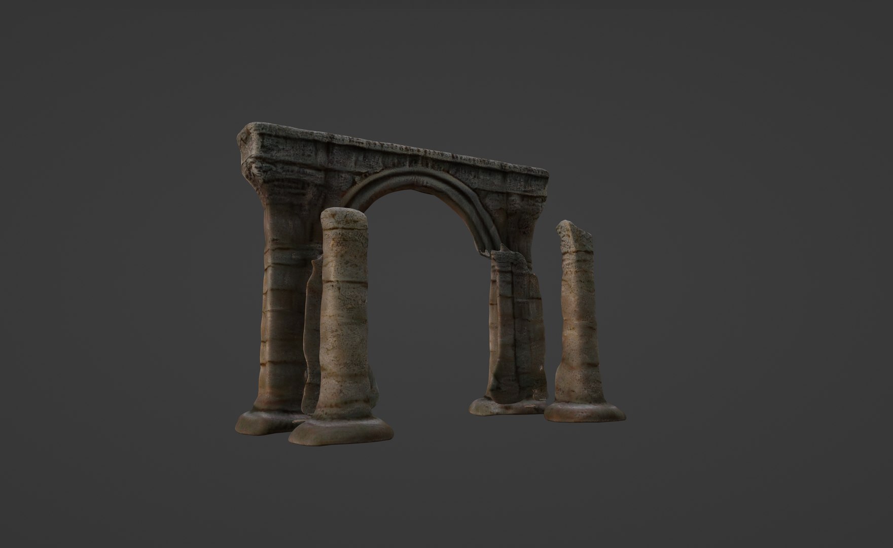 3D Archaic Pillars Ancient Ruins - TurboSquid 2175495