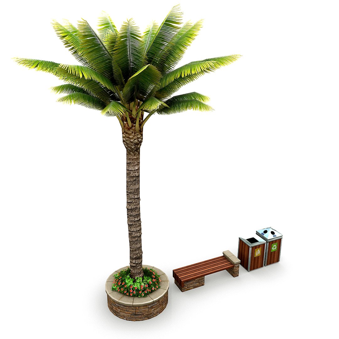3D model street elements palm tree - TurboSquid 1225465