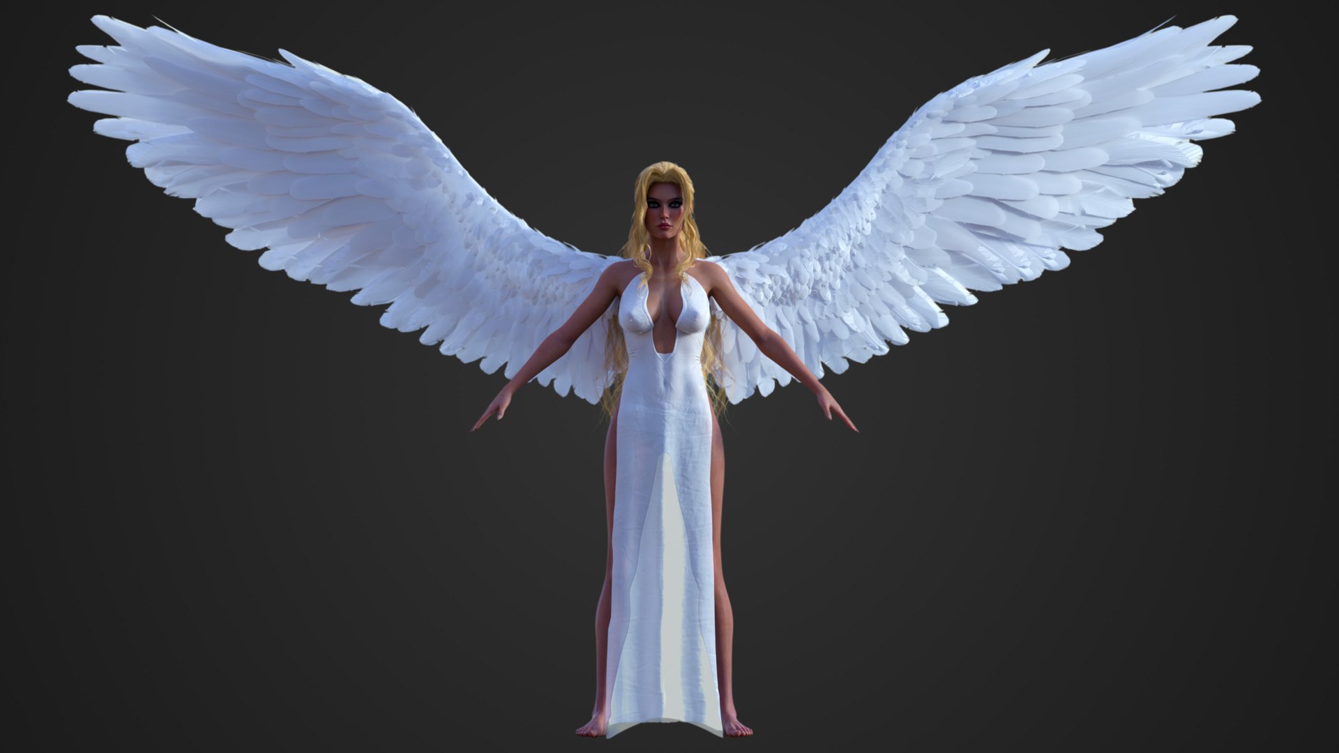 Female Angel Girl Model - TurboSquid 2270896