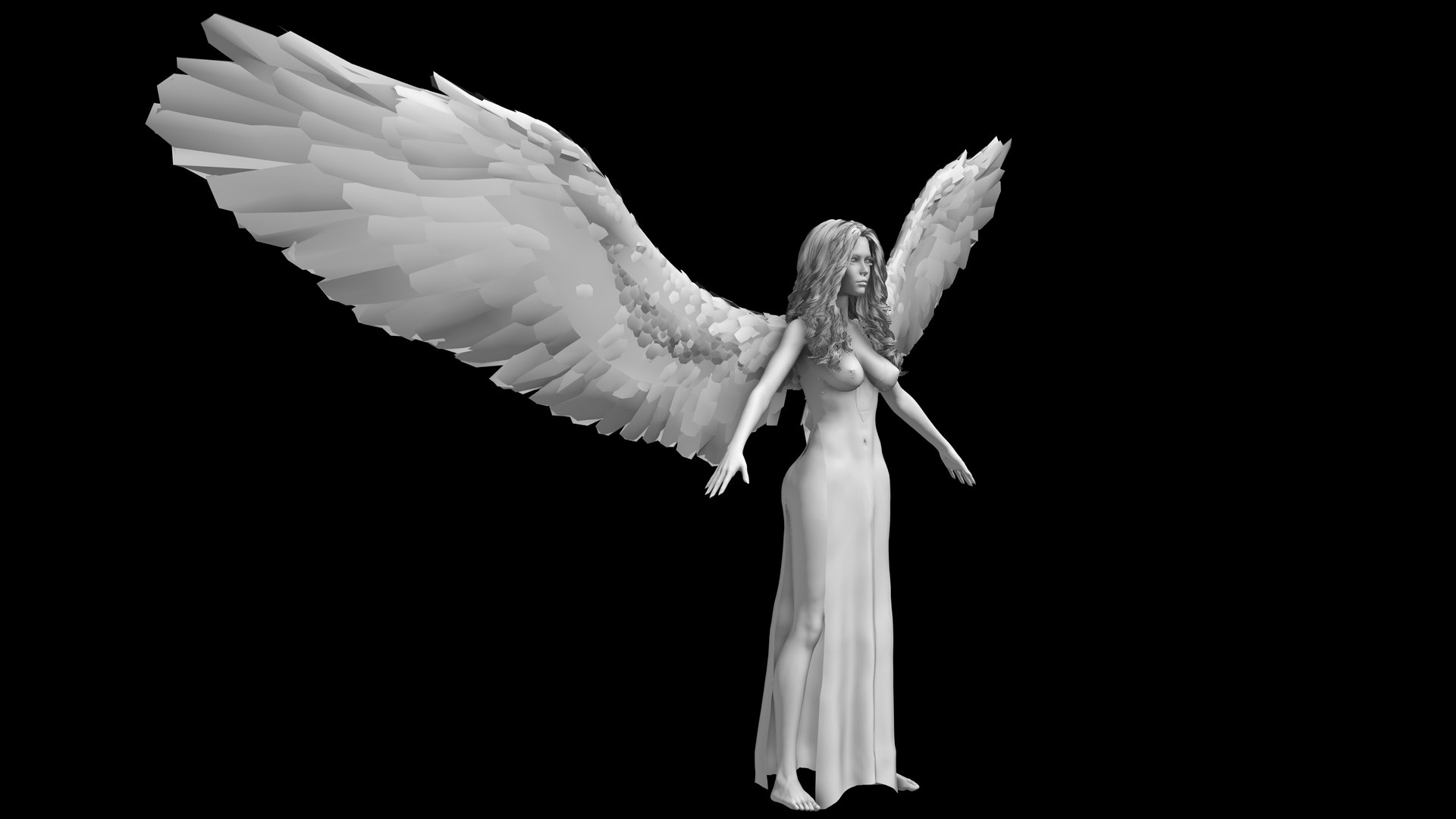 Female Angel Girl Model - TurboSquid 2270896