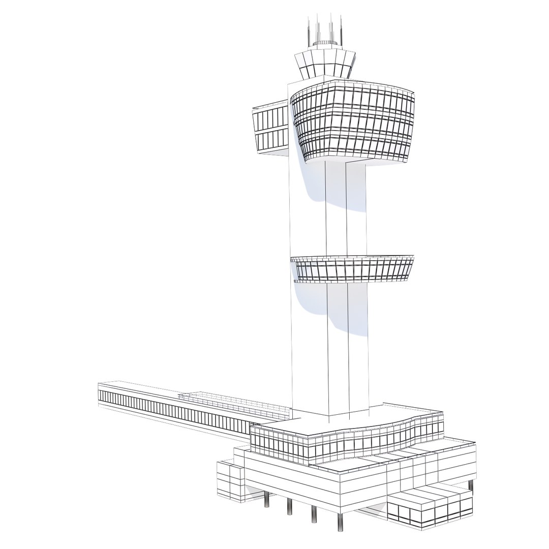 Jfk Airport Control Tower 3D Model - TurboSquid 1523020