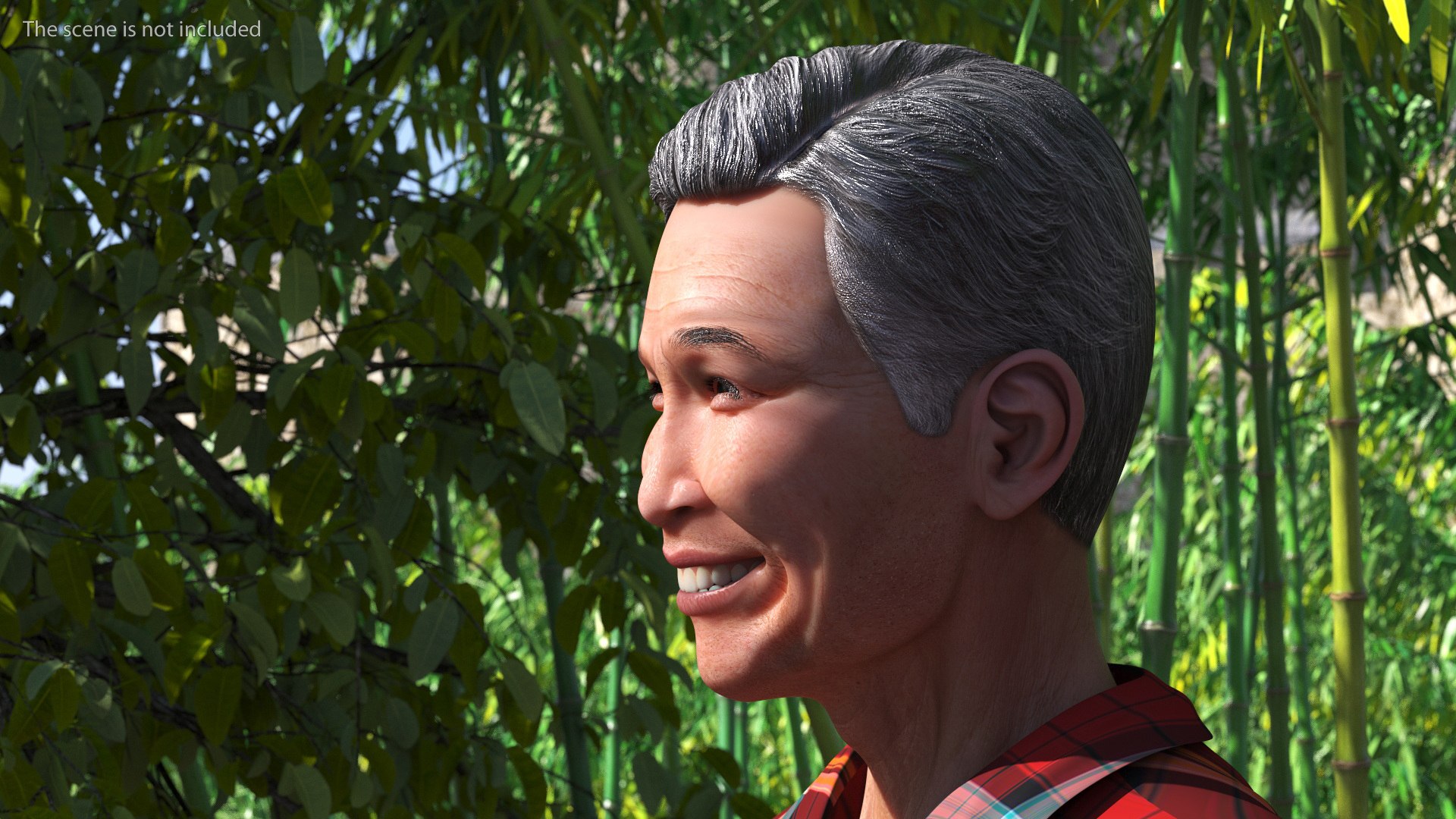 3D Chinese Elderly Man Head Smiling - TurboSquid 2121443