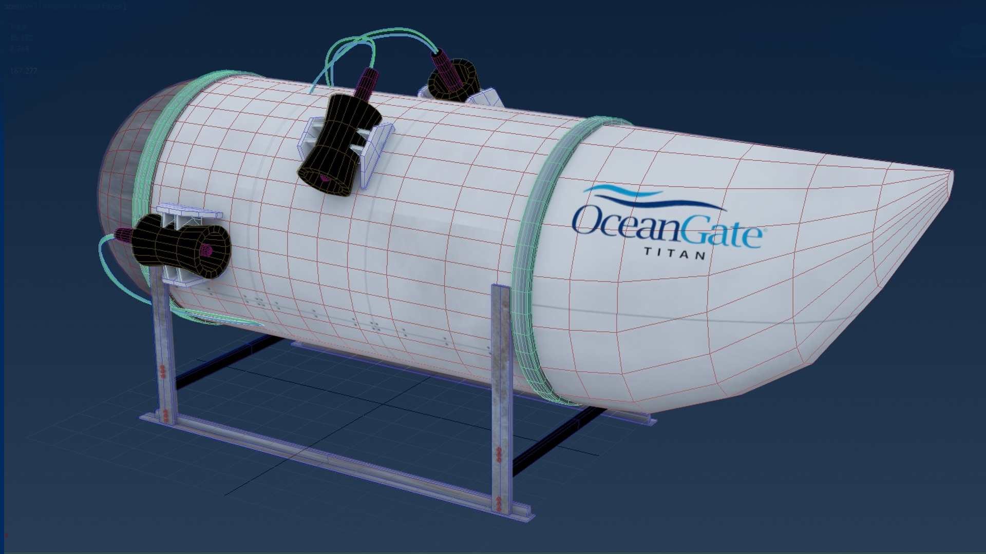 3D Ocengate Titan Submarine Submersible Model - TurboSquid 2087768