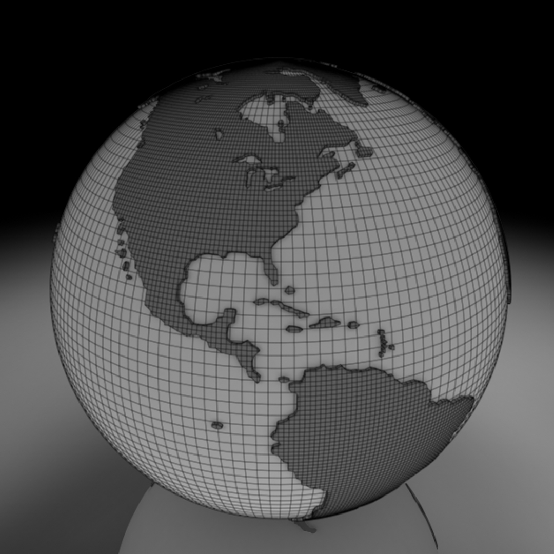 globe earth planet 3d model