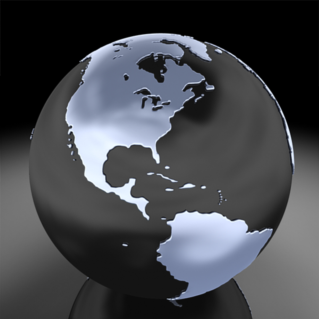 globe earth planet 3d model
