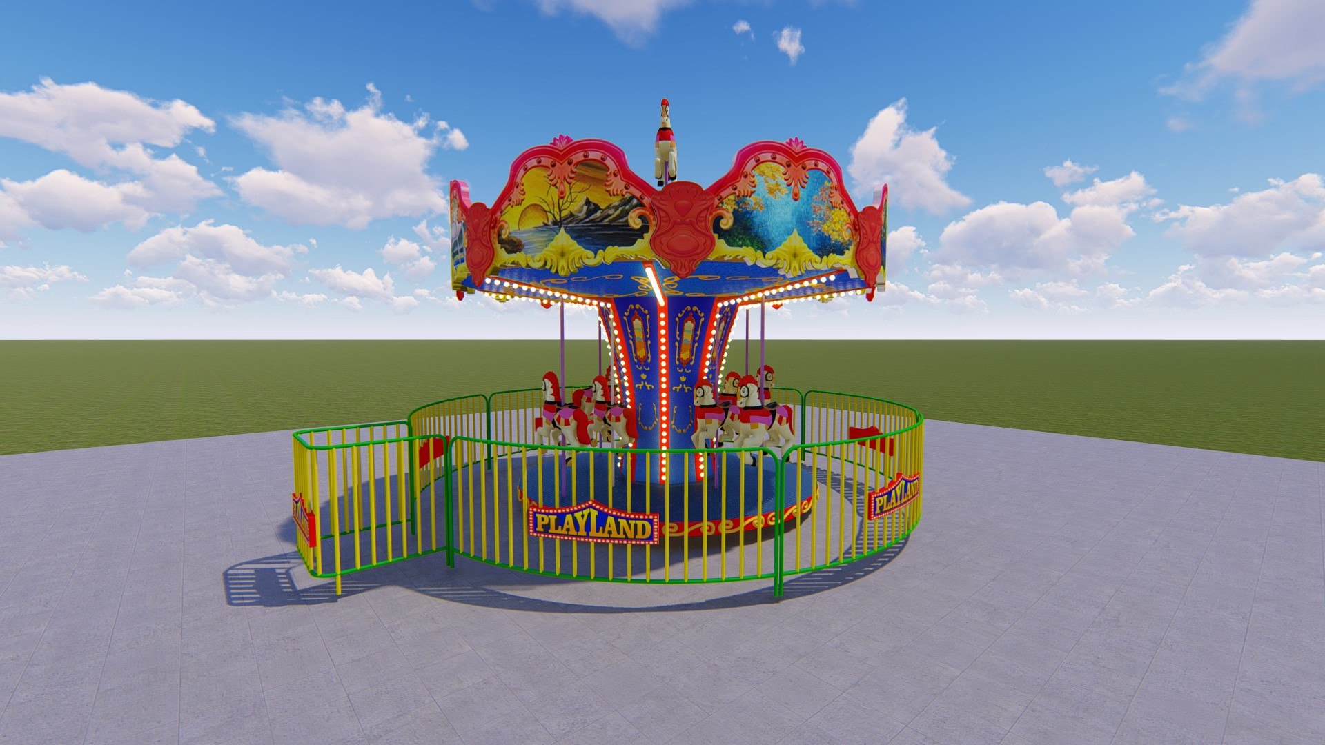 3D Carousel - TurboSquid 1384706