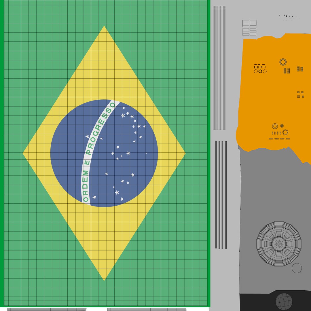 3D Table Flag Brazil - TurboSquid 2178388