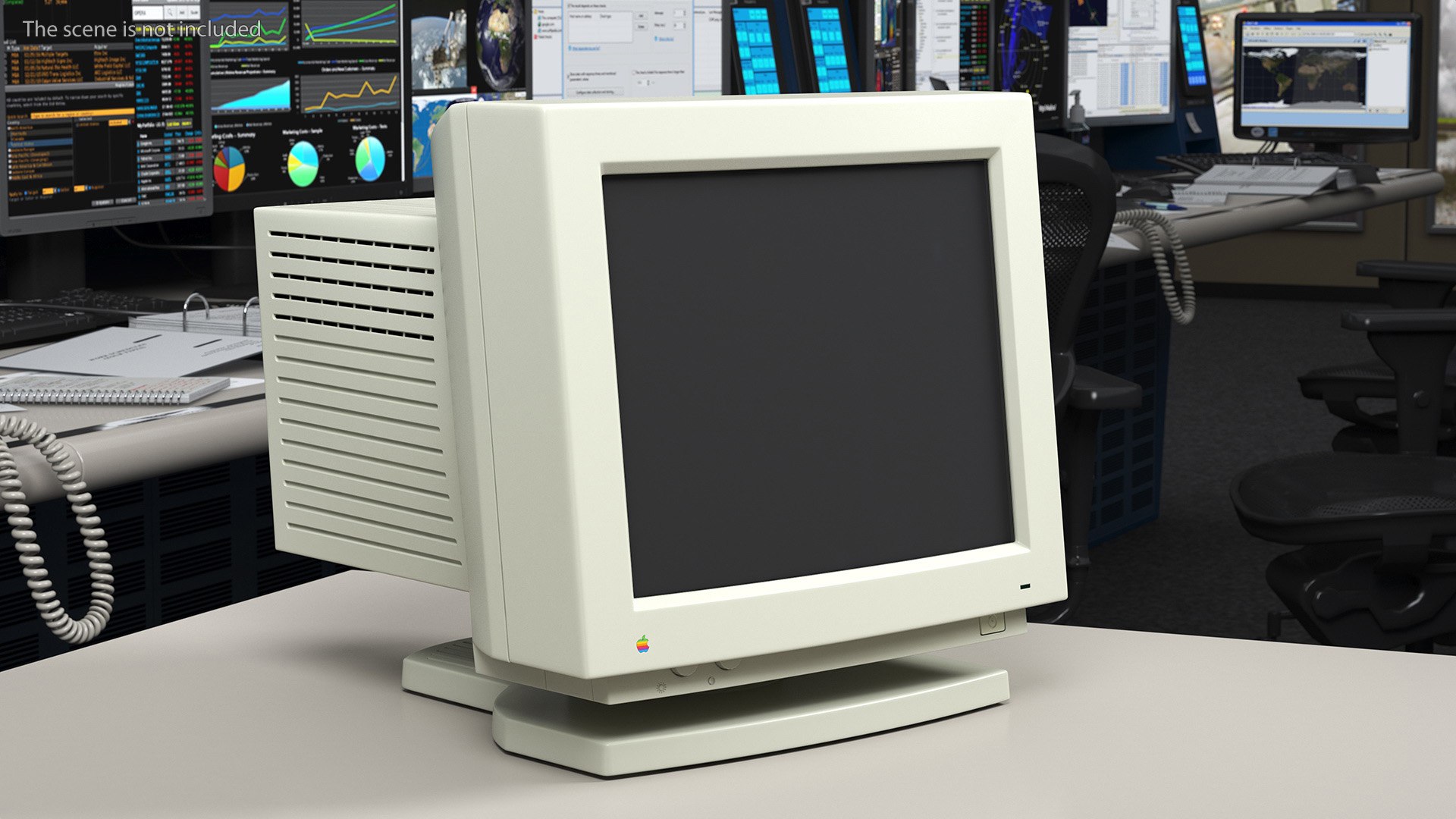 Vintage Apple Computer Monitor 3D Model - TurboSquid 2190022