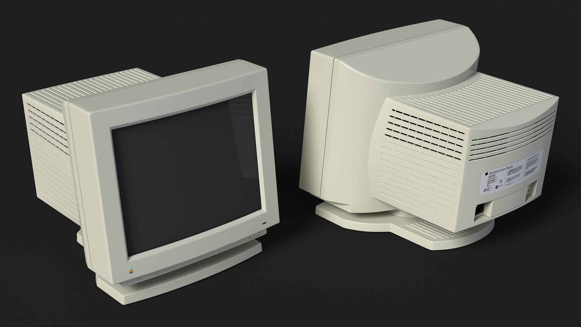 Vintage Apple Computer Monitor 3D Model - TurboSquid 2190022