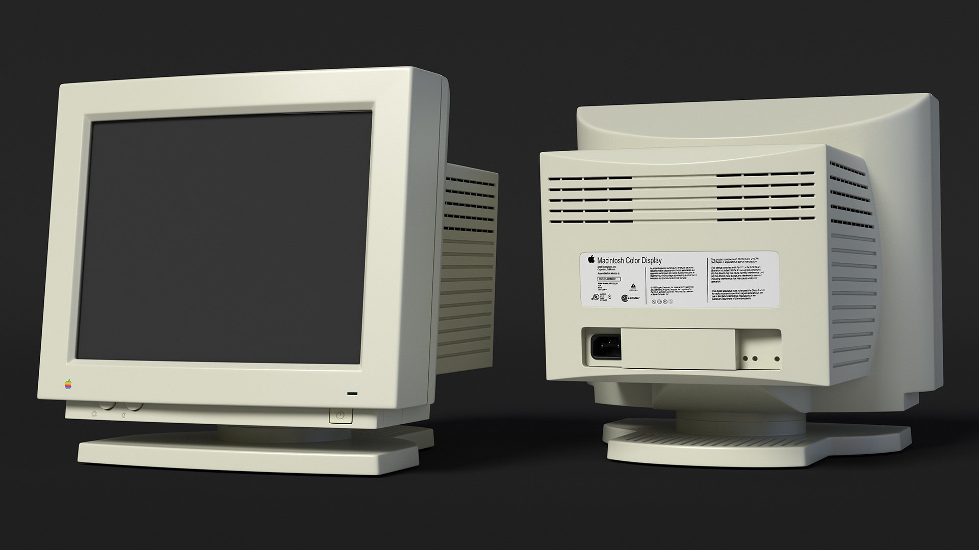 Vintage Apple Computer Monitor 3D Model - TurboSquid 2190022