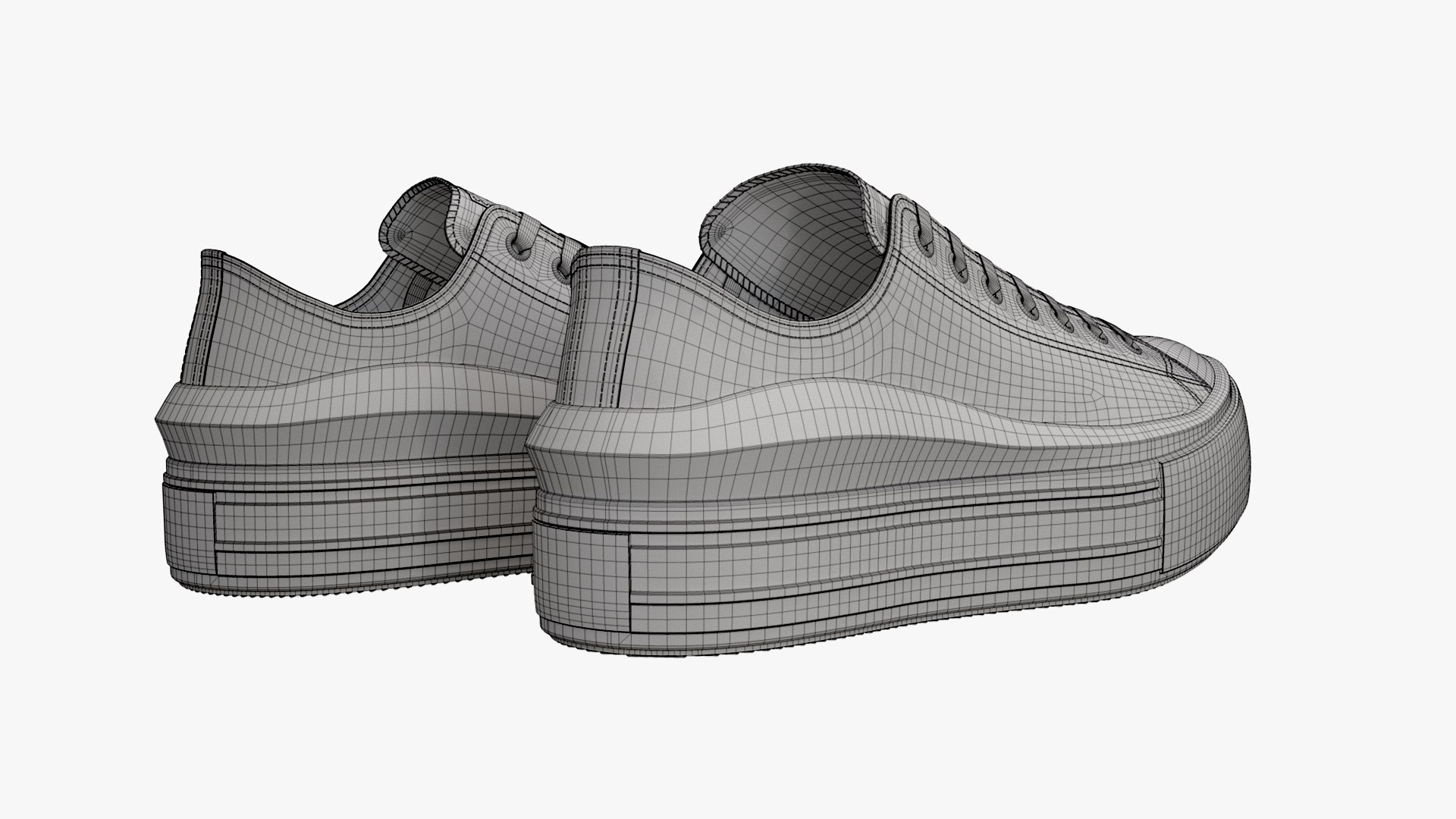 Chuck Taylor All Star Move Platform Low Top Black 3D Model - TurboSquid ...