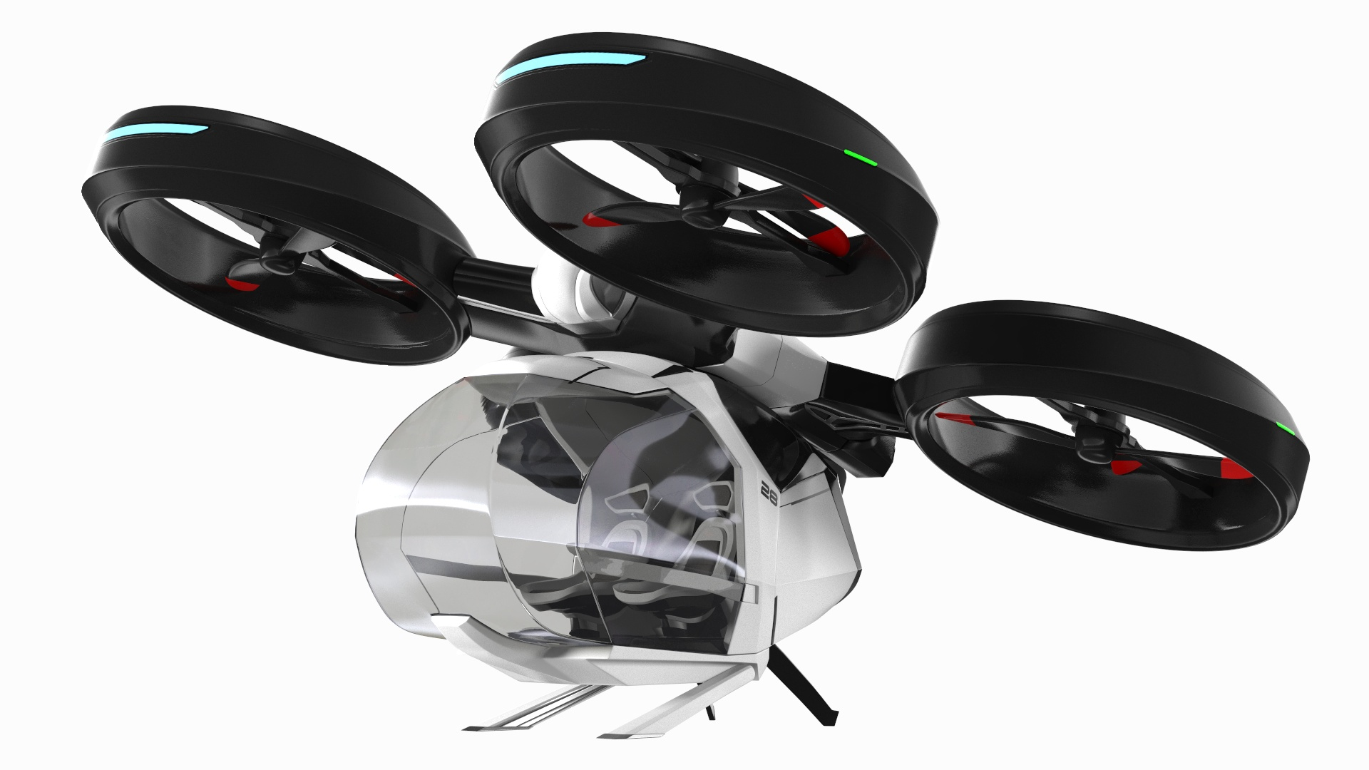 SciFi Futuristic Passenger Drone Rigged For Maya 3D - TurboSquid 2114897