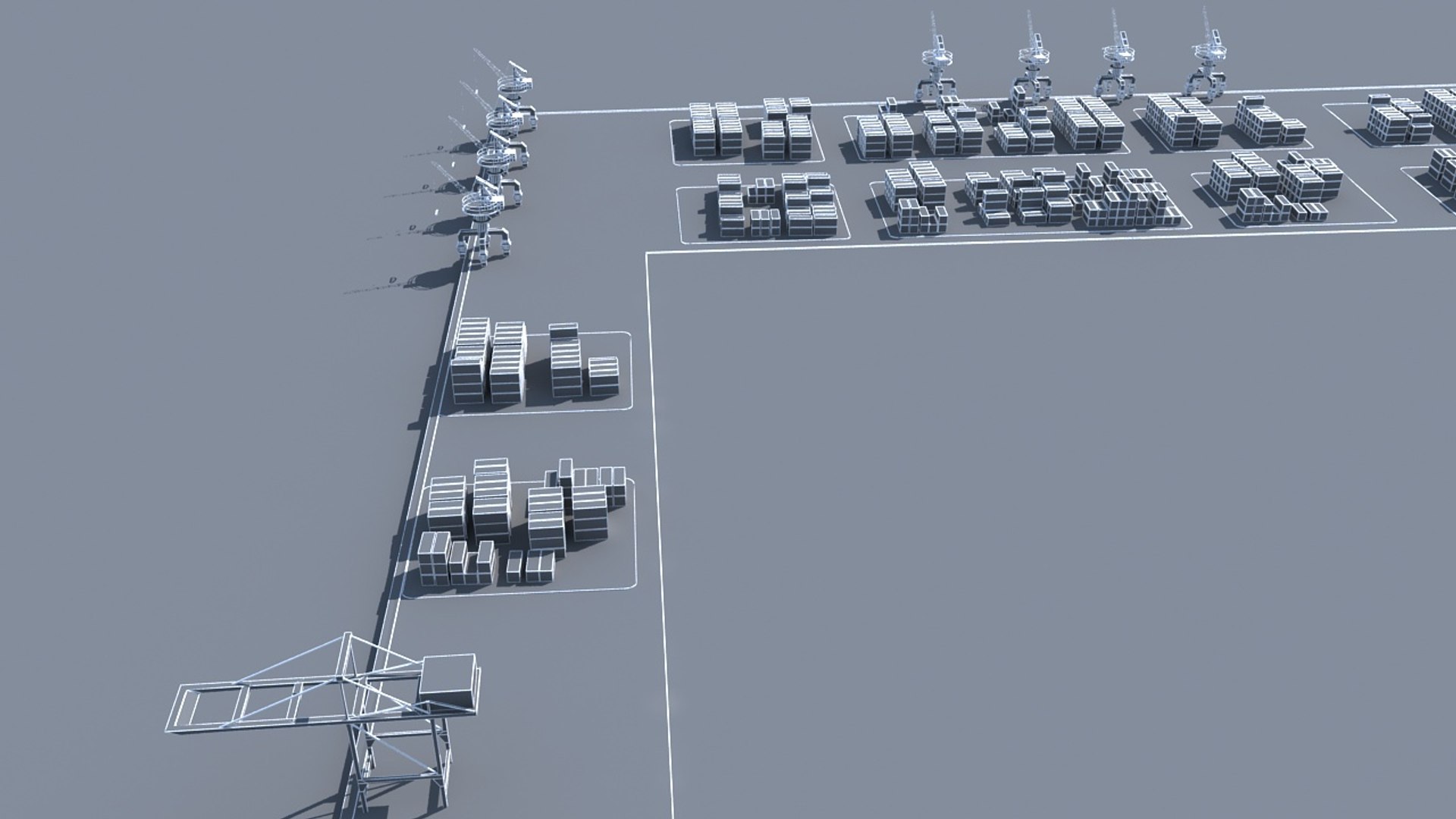 Shipyard Harbor 3D - TurboSquid 1553990